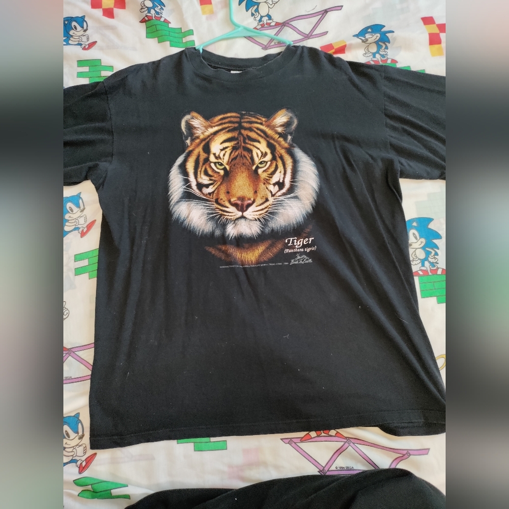 1992 Vintage Single Stitch Tiger Nature Extra Large T… - Gem